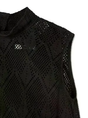 STUDIO TOMBOY Crochet High-neck Dress - Black
