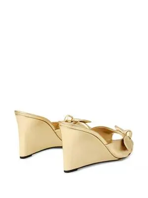 JIMMY CHOO Livi Wedge 85 Sandals - Gold
