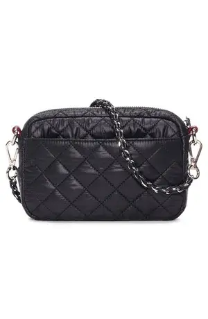Mz Wallace Mini Crosby Quilted Nylon Crossbody Bag - Black