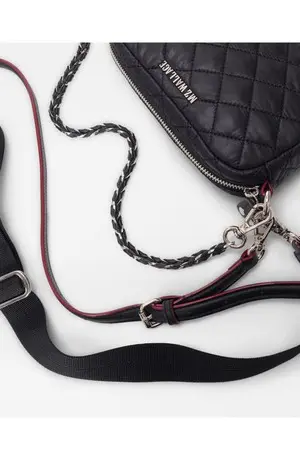 Mz Wallace Mini Crosby Quilted Nylon Crossbody Bag - Black