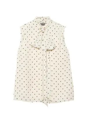 Mint Velvet Polka Dot Tie Neck Top