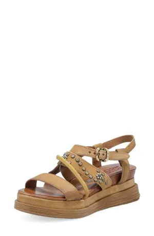 A.S.98 Lowman Platform Sandal - Camel