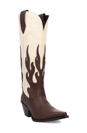 DINGO Burnin' Love Knee High Western Boot - Brown