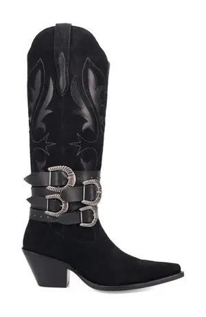 DINGO Buck Wild Knee High Western Boot - Black