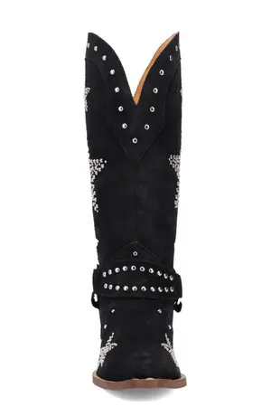 DINGO Lucky Stars Knee High Western Boot - Black