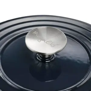 MEGACHEF 2 Quart Round Enameled Cast Iron Braiser Pan