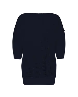 Vilebrequin Crochet Organic Cotton And Linen Sweater - Navy