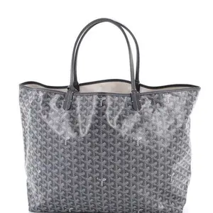 Goyard GOYARD Saint Louis Tote Coated Canvas GM Gray