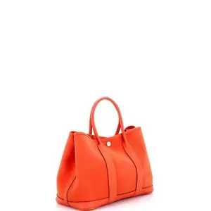 Hermès Garden Party Tote Toile And Leather 30 - Orange