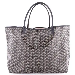 Goyard Saint Louis Tote Coated Canvas Gm - Black