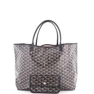 Goyard Saint Louis Tote Coated Canvas Gm - Black