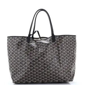 Goyard Saint Louis Tote Coated Canvas Gm - Black