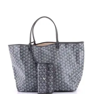 Goyard Saint Louis Tote Coated Canvas Gm - Grey