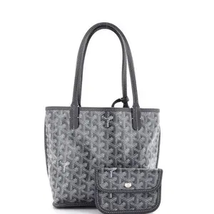 Goyard Anjou Reversible Tote Coated Canvas Mini - Grey