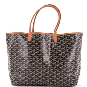 Goyard Saint Louis Tote Coated Canvas Pm - Brown