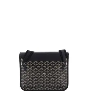 Goyard Coursier Messenger Bag Coated Canvas And Leather - Black