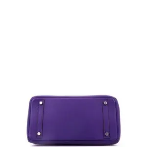 Hermès Birkin Handbag Purple Clemence With Palladium Hardware - Iris
