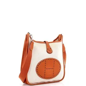 Hermès Evelyne Bag Gen Iii Toile And Leather Pm