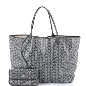 Goyard Saint Louis Tote Coated Canvas Gm - Grey