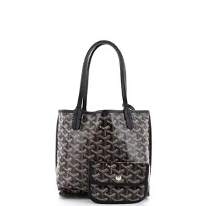 Goyard Anjou Reversible Tote Coated Canvas Mini - Black