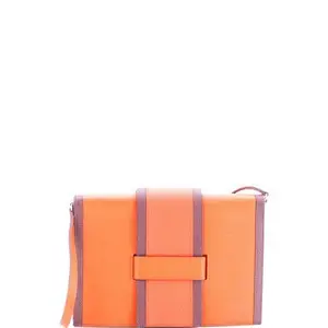 Hermès H Passant Clutch Shoulder Bag Evercolor - Brown