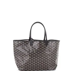 Goyard Saint Louis Tote Coated Canvas Pm - Black