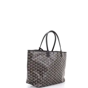 Goyard Saint Louis Tote Coated Canvas Pm - Black