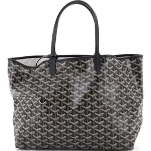 Goyard Saint Louis Tote Pm Coated Canvas - Black
