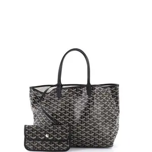 Goyard Saint Louis Tote Pm Coated Canvas - Black