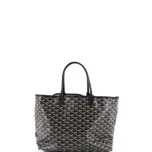 Goyard Saint Louis Tote Pm Coated Canvas - Black