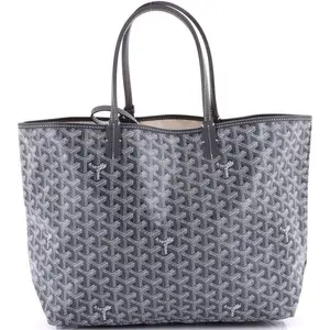 Goyard Saint Louis Pm Tote Coated Canvas - Gray