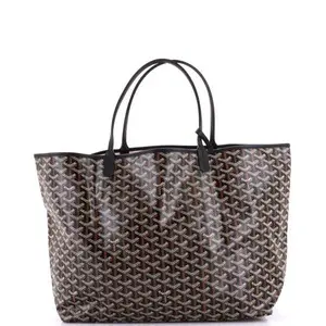 Goyard Saint Louis Tote Coated Canvas Gm - Black