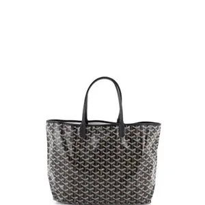 Goyard Saint Louis Pm Tote Coated Canvas - Black