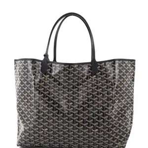 Goyard Saint Louis Tote Coated Canvas Gm - Black