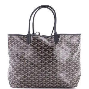 Goyard Saint Louis Tote Coated Canvas Pm - Black