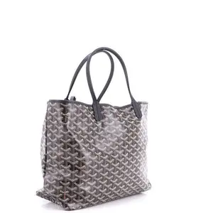 Goyard Saint Louis Tote Coated Canvas Pm - Black