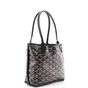 Goyard Anjou Reversible Tote Coated Canvas Mini - Black