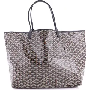 Goyard Saint Louis Tote Coated Canvas Gm - Black