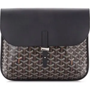 Goyard Coursier Messenger Bag Coated Canvas And Leather - Black