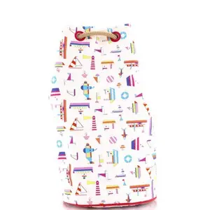 Hermès Petit Chalutier Duffle Bag Printed Canvas - None