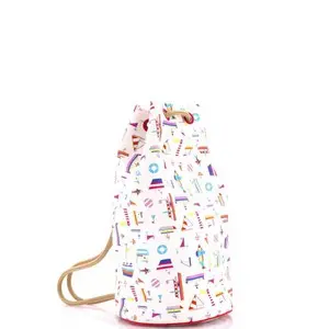 Hermès Petit Chalutier Duffle Bag Printed Canvas - None