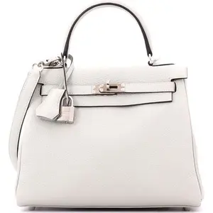 Hermès Kelly Handbag Togo With Palladium Hardware 25 - Grey
