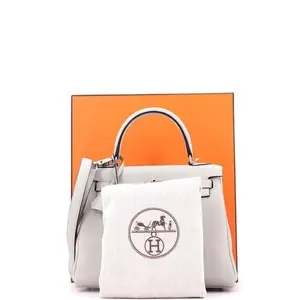 Hermès Kelly Handbag Togo With Palladium Hardware 25 - Grey