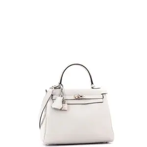 Hermès Kelly Handbag Togo With Palladium Hardware 25 - Grey
