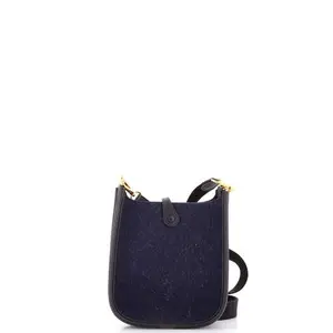 Hermès Evelyne Bag Gen Iii Felt Tpm - Blue