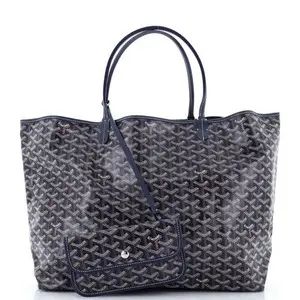 Goyard Saint Louis Tote Coated Canvas Gm - Blue