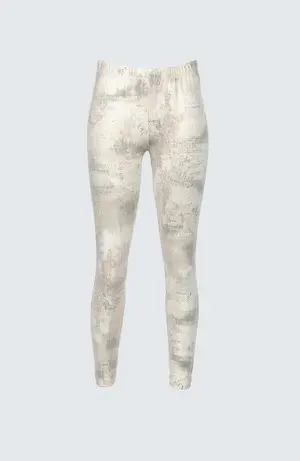 LUUKAA Luna Printed Cotton Jersey Leggings