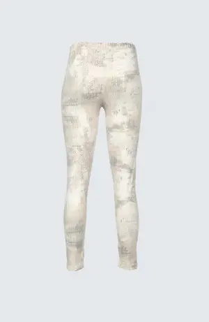 LUUKAA Luna Printed Cotton Jersey Leggings