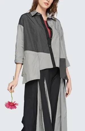 LUUKAA Checkered Memory Taffeta Shirt