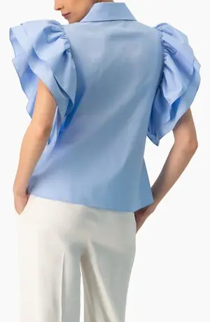 IVONNE Ruffled Sleeve Shirt